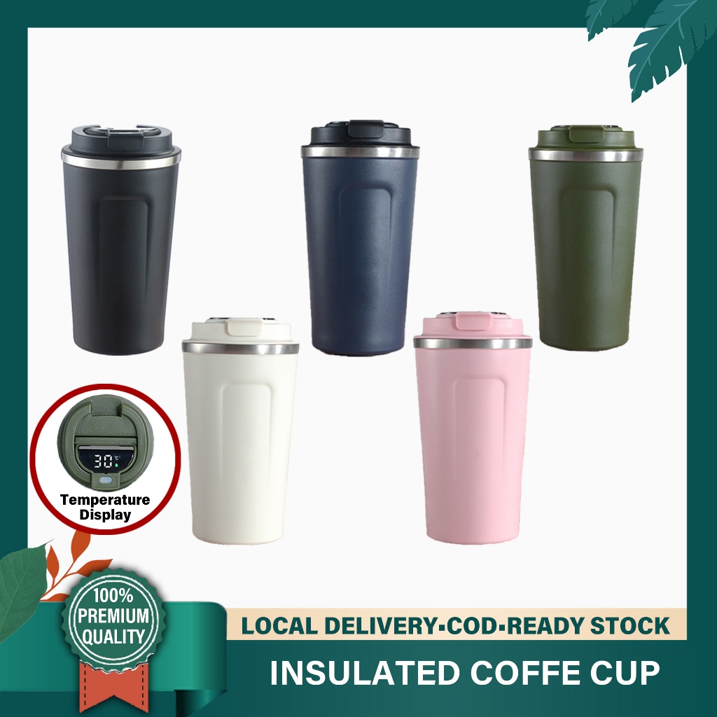 510ml Coffee Thermos Cup Thumbler Mug SUS304 Stainless Steel LED ...