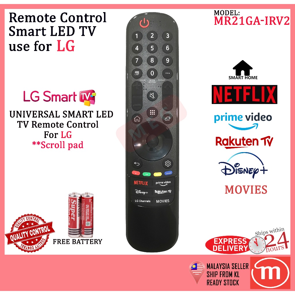 LG Smart Universal Remote Control Netflix / PRIME VIDEO / LG-Channels ...