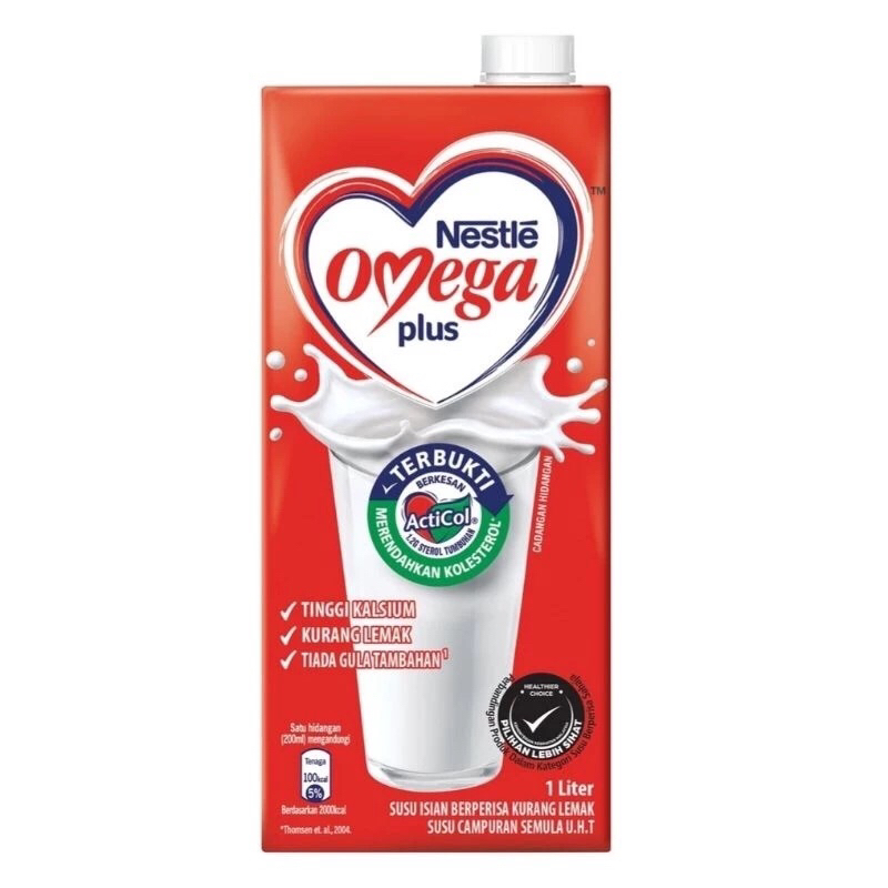 NESTLE OMEGA PLUS MILK FULL CREAM 1 Liter | Shopee Malaysia