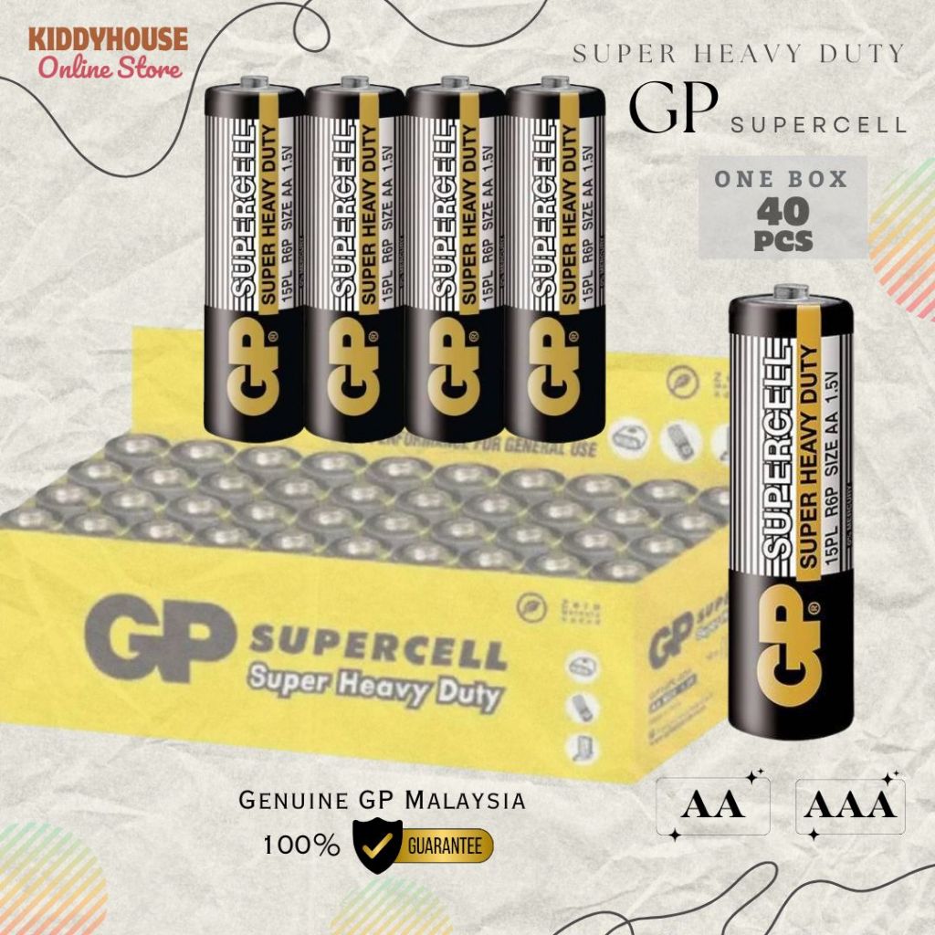 GP Supercell AA & AAA Super Heavy Duty Long Lasting Genuine Battery ...