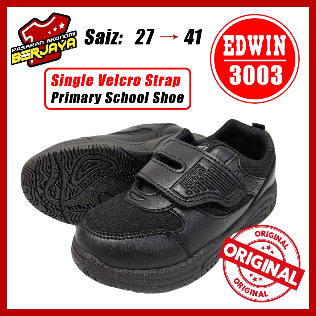 Kasut Sekolah Hitam Edwin #3003 /Black School Shoes/Primary School ...