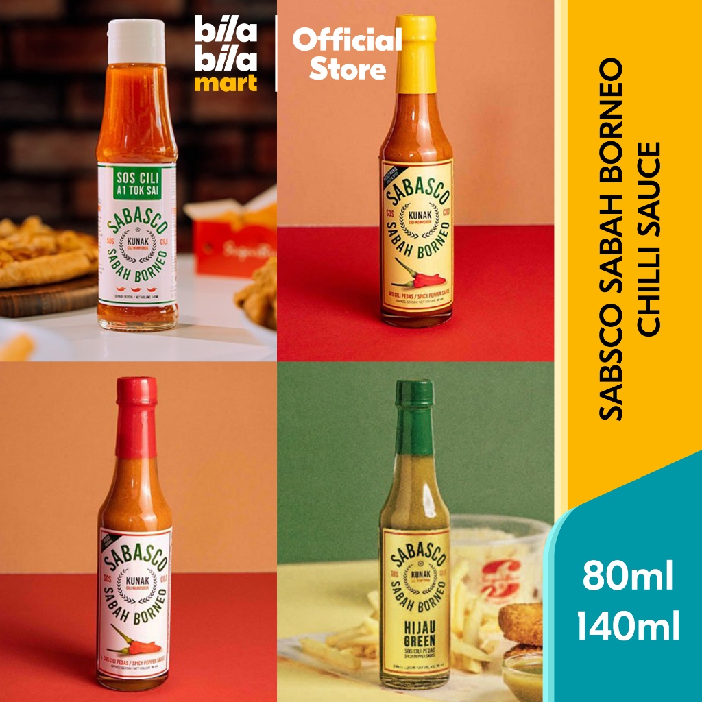 SABASCO Sabah Borneo Chilli Sauce (A1 Tok Sai, Green Chili, Original ...