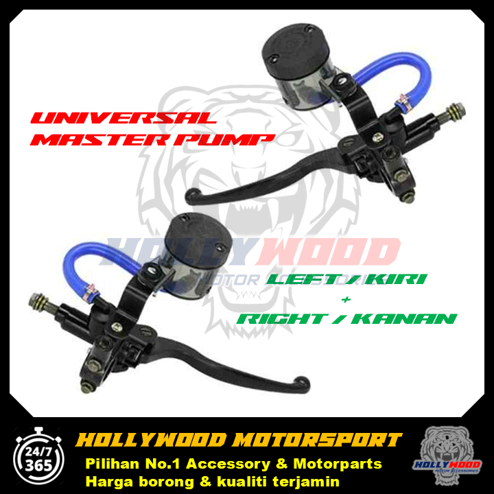 UNIVERSAL MASTER BRAKE PUMP KIRI / KANAN MINYAK TABUNG BOTOL BESAR ...