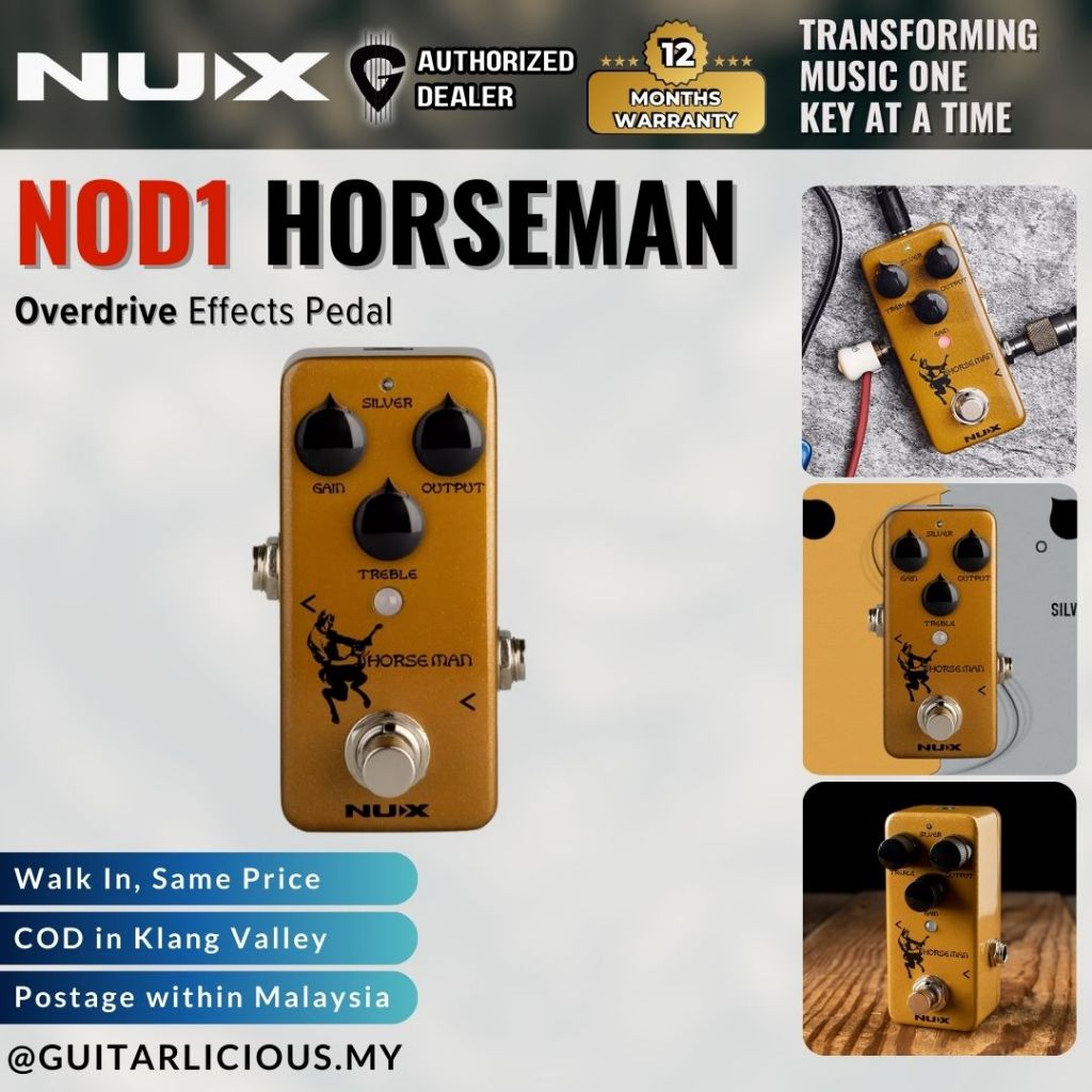NUX NOD1 Horseman Overdrive Effects Pedal ( NOD-1 ) | Shopee Malaysia