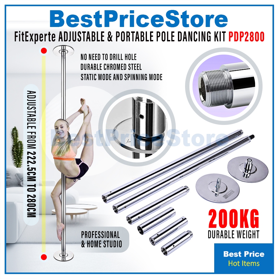 BPS FEXPERT Portable Dance Pole Fitness 45mm Dancing Poles Extension ...
