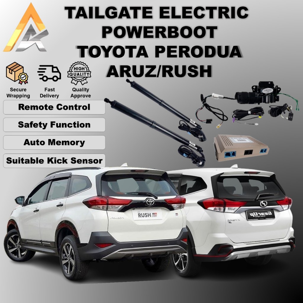 Perodua Aruz/Toyota Rush Plug & Play Electric Auto Tailgate Power Boot Soft Close Switch Foot ...