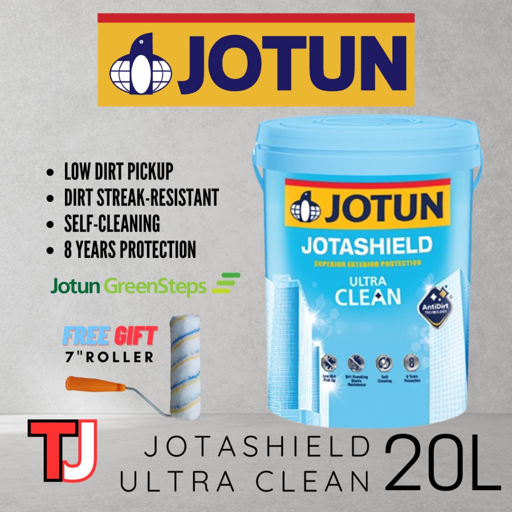 JOTUN JOTASHIELD ULTRA CLEAN 20L Exterior Wall Paint/Cat Luar ...