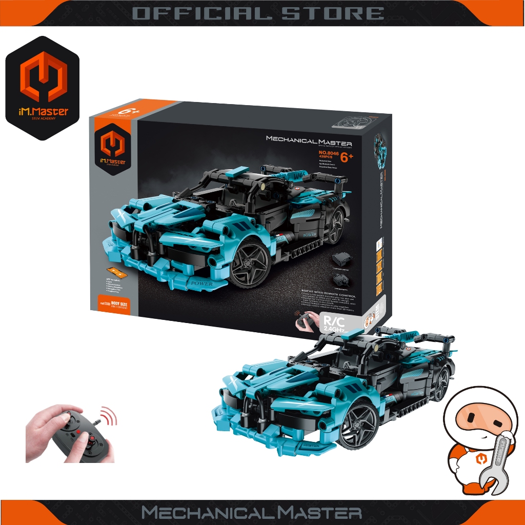 iM.Master Mechanical Master Block Super Car - Blue R/C+APP Control DIY ...