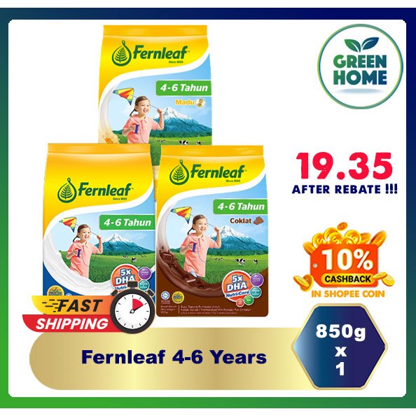 From RM19.35 after rebate (Fernleaf 4-6 years Asli / Madu / Coklat 850g ...