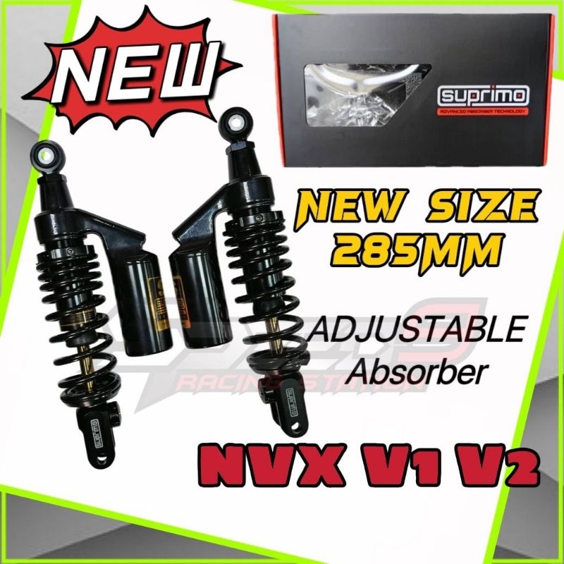 (GAS) SUPRIMO ABSORBER (SE BLACK) NVX NVX155 285MM | Shopee Malaysia