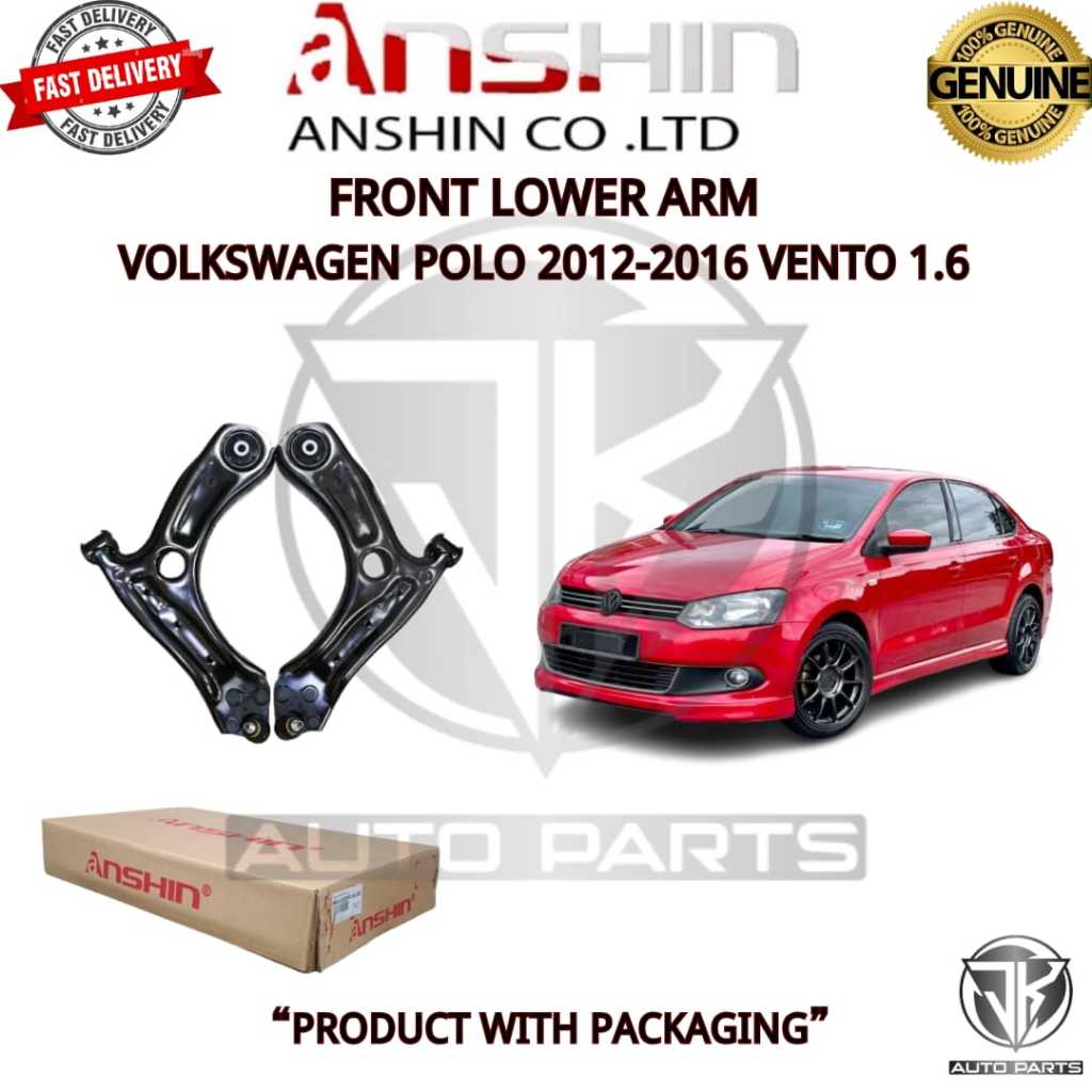 #ANSHIN#JAPAN FRONT LOWER ARM WITH BALL JOINT VOLKSWAGEN POLO 2012-2016 ...