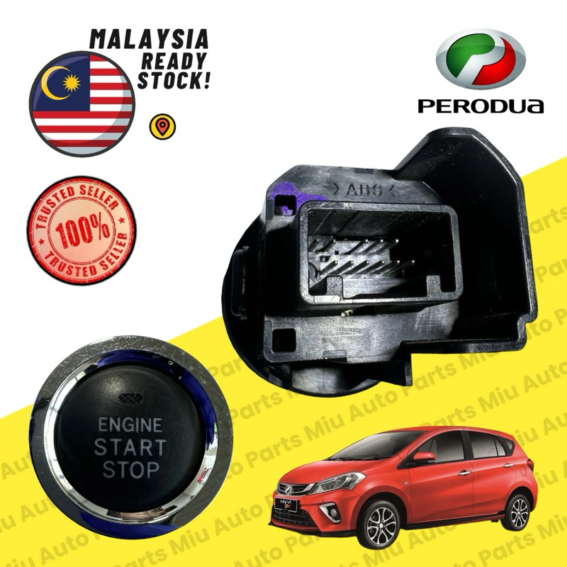 PERODUA MYVI D20N /BEZZA /AXIA PUSH START BUTTON ORI(BLACK) | Shopee ...