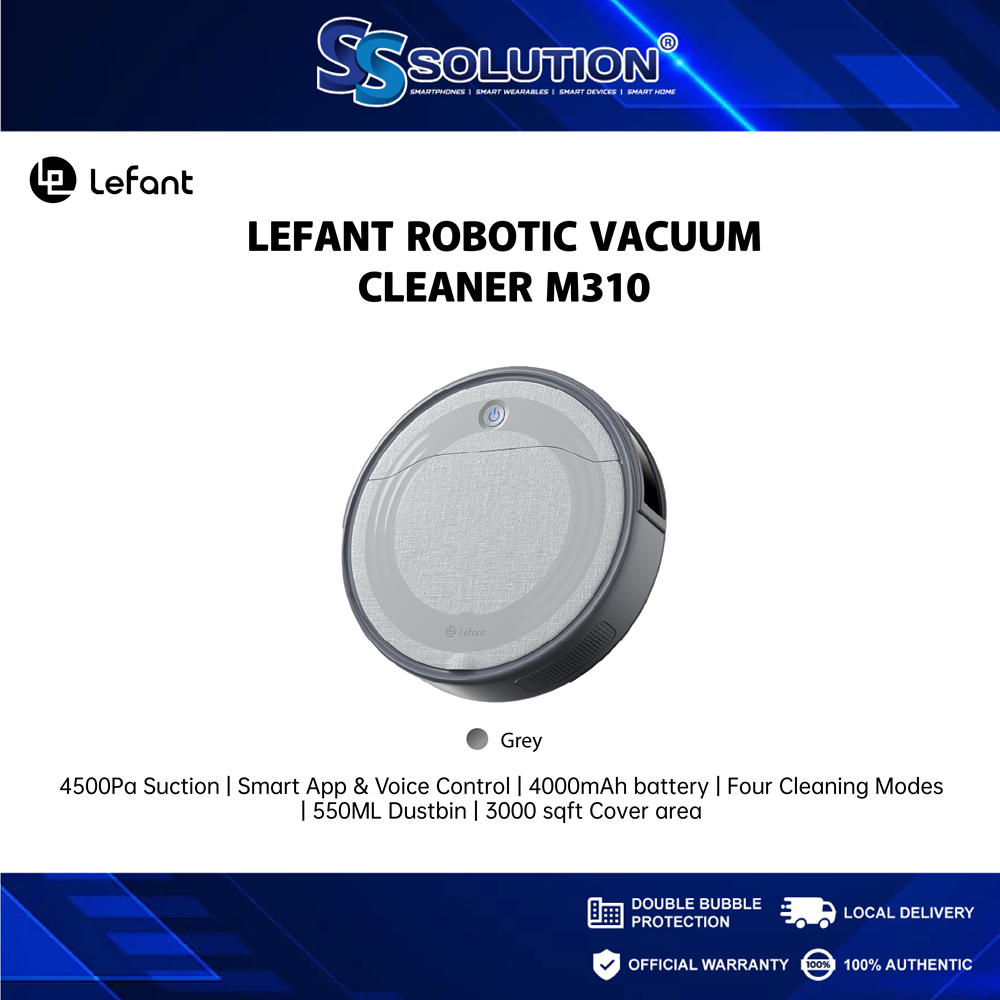 Lefant M310 Robot Vacuum Cleaner | Ultra Slim | 4500Pa Suction | 550ML DustBin | App Control ...