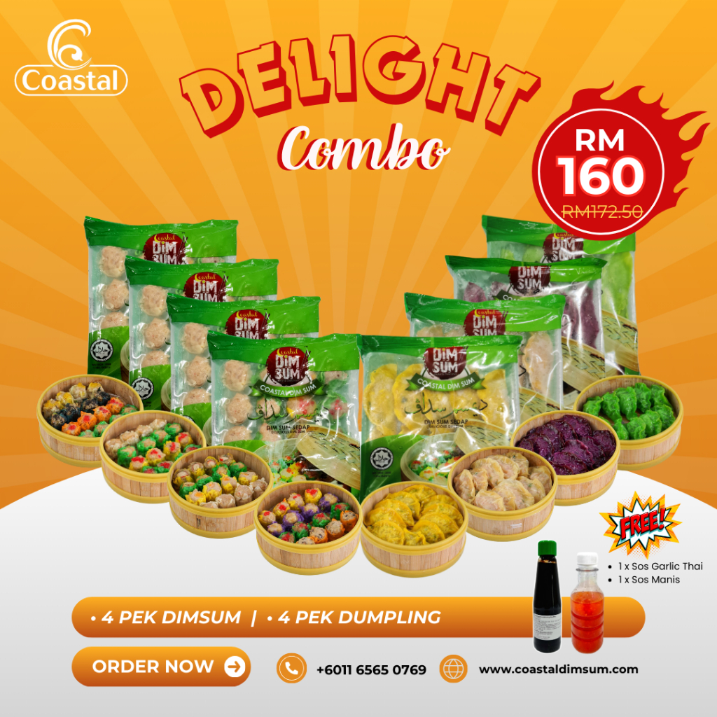 Coastal Dim Sum - Delight Combo - 8 pek (4 Dim Sum + 4 Dumpling ...