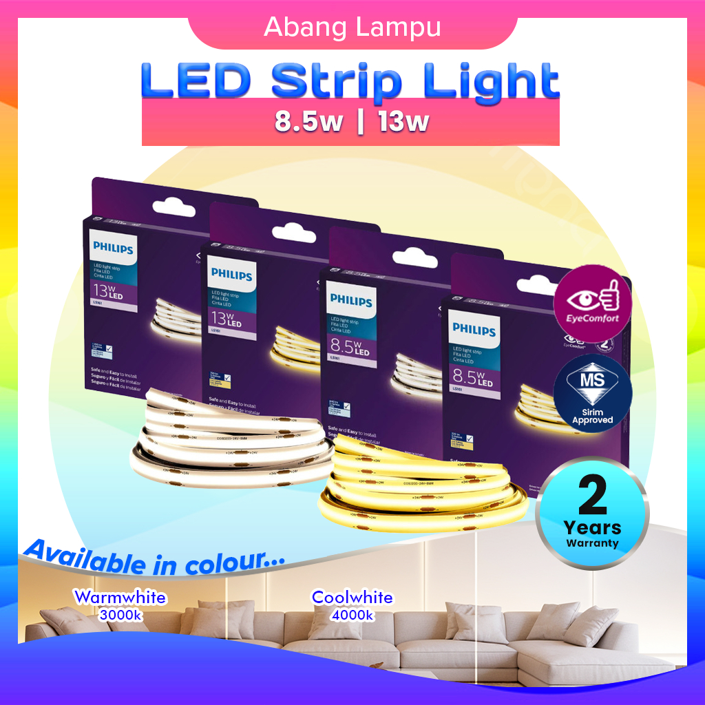 PHILIPS COB LED Strip Light 24V DC 5 Meter LS161 ( 3000K / 4000K ...