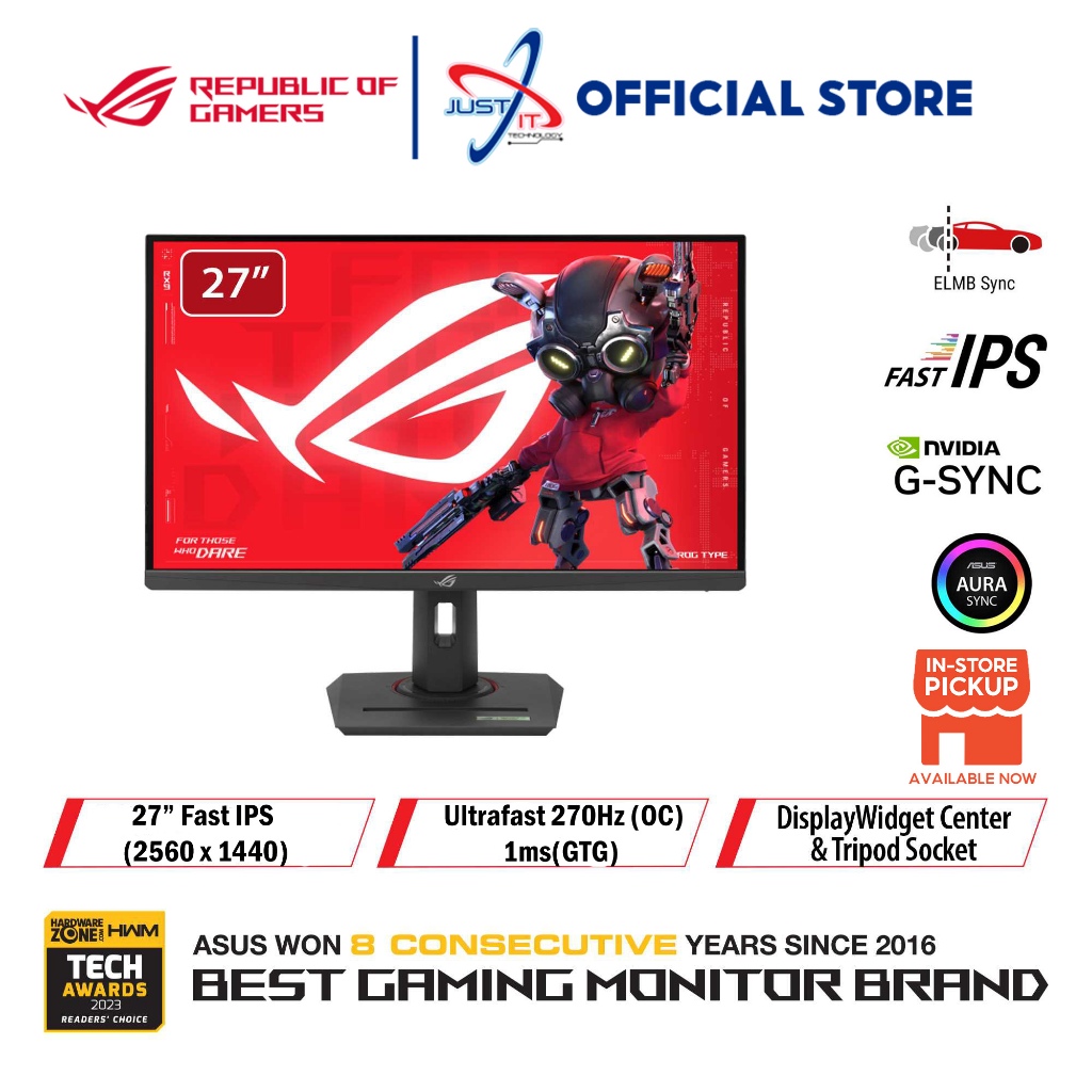 ASUS ROG STRIX XG27ACMG USB-TYPE-C GAMING MONITOR (27" FAST IPS / 1MS ...