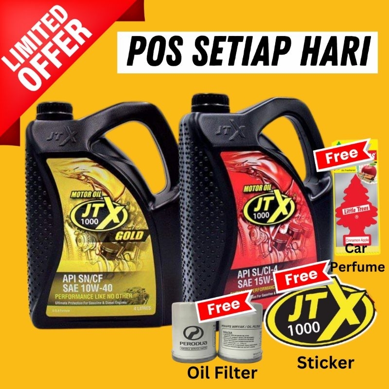 💥BEST PRODUCT💯 MINYAK ENJIN JTX ENGINE OIL 4L ORIGINAL | Shopee Malaysia