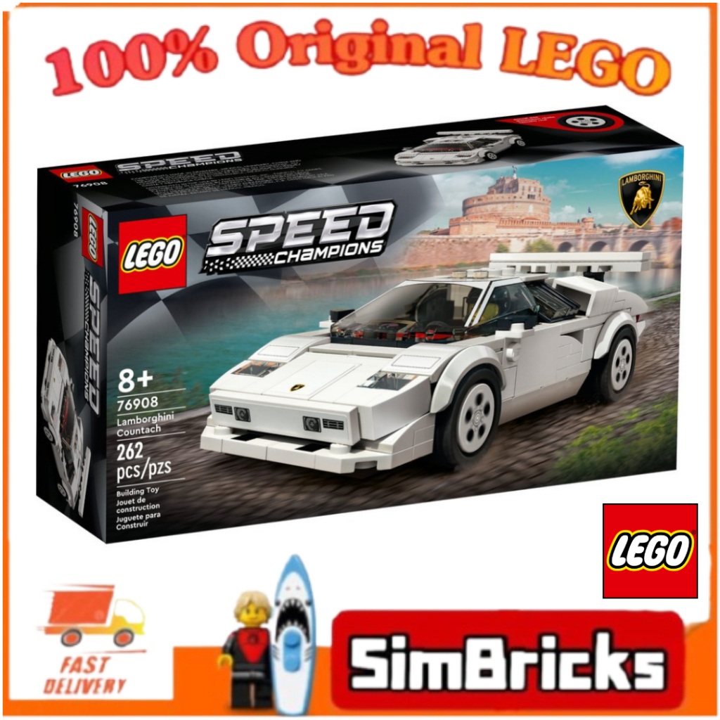 (SimBrick) LEGO 76908 Speed Champions Lamborghini Countach | Shopee ...