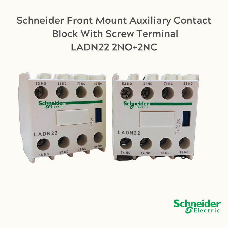 Schneider Front Mount Auxiliary Contact Block With Screw Terminal ...