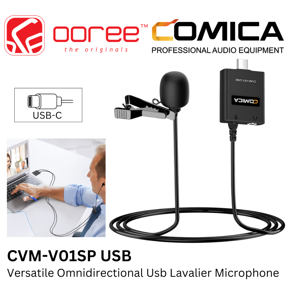 COMICA AUDIO TECH CVM-V01.USB VERSATILE OMNIDIRECTIONAL USB LAVALIER ...