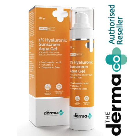The Derma Co 1% Hyaluronic Sunscreen Aqua Gel SPF 50 PA++++ - 50g / 80g | Shopee Malaysia