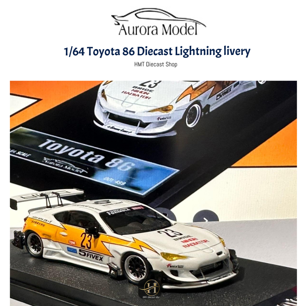 (READY STOCK) AURORA MODEL 1/64 TOYOTA 86 DIECAST LIGHTNING LIVERY ...