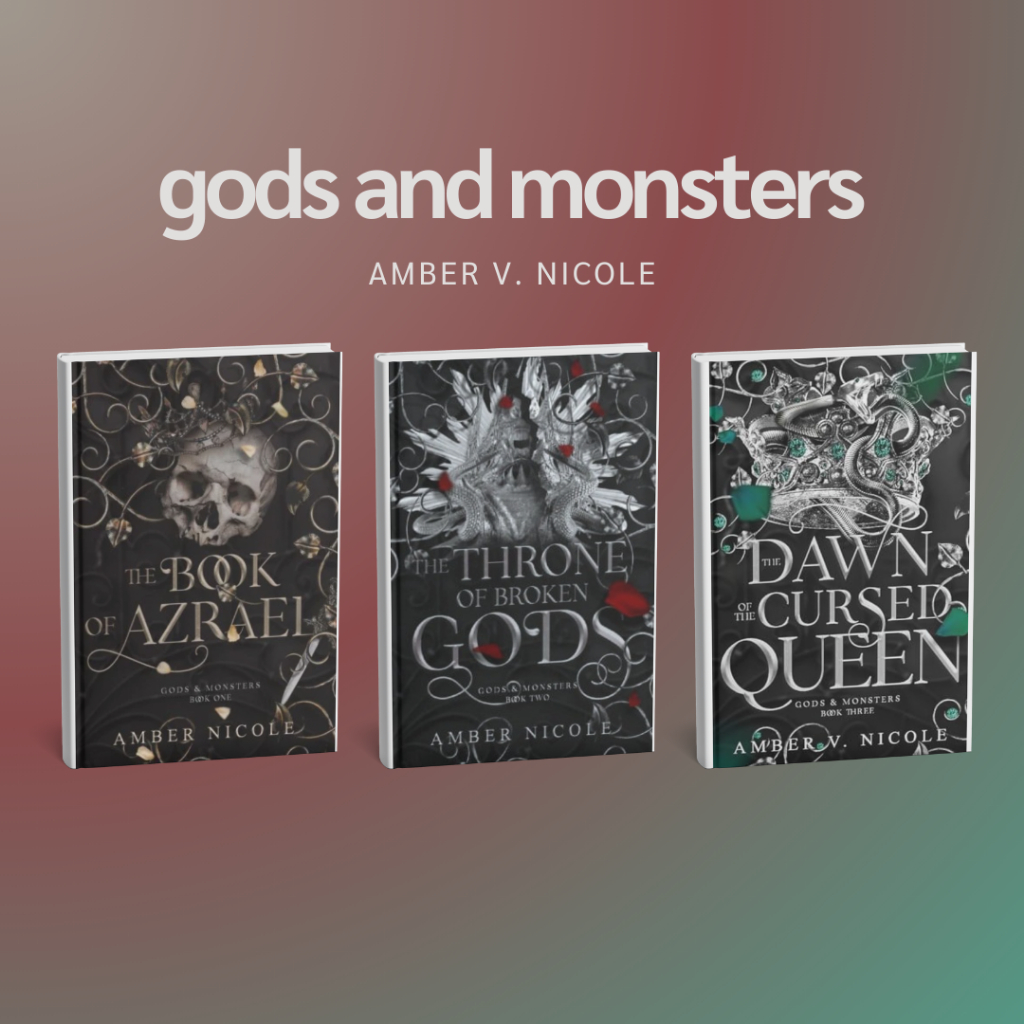 SET gods and monsters series by amber v. nicole the book of azrael | Shopee Malaysia