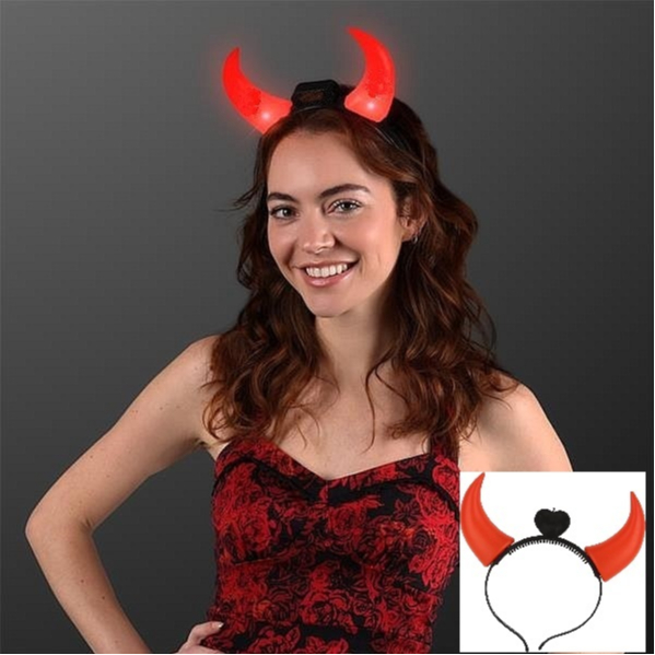 Red Devil Horns Headband with Light Halloween Dress Up Head A Playful ...