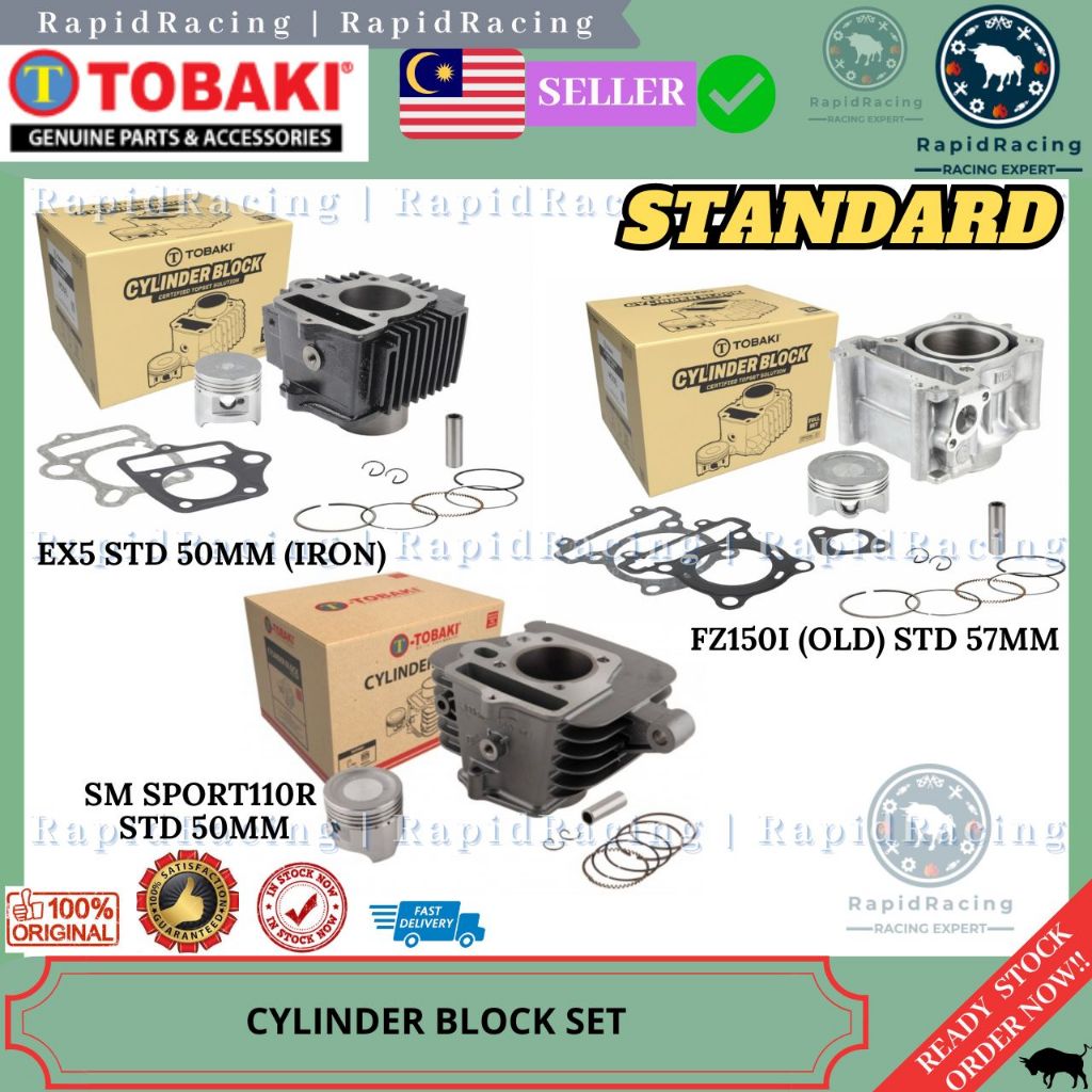 TOBAKI STANDARD BLOCK EX5 HP DREAM CLASS WAVE 100 110 DX 125 FI DASH ...