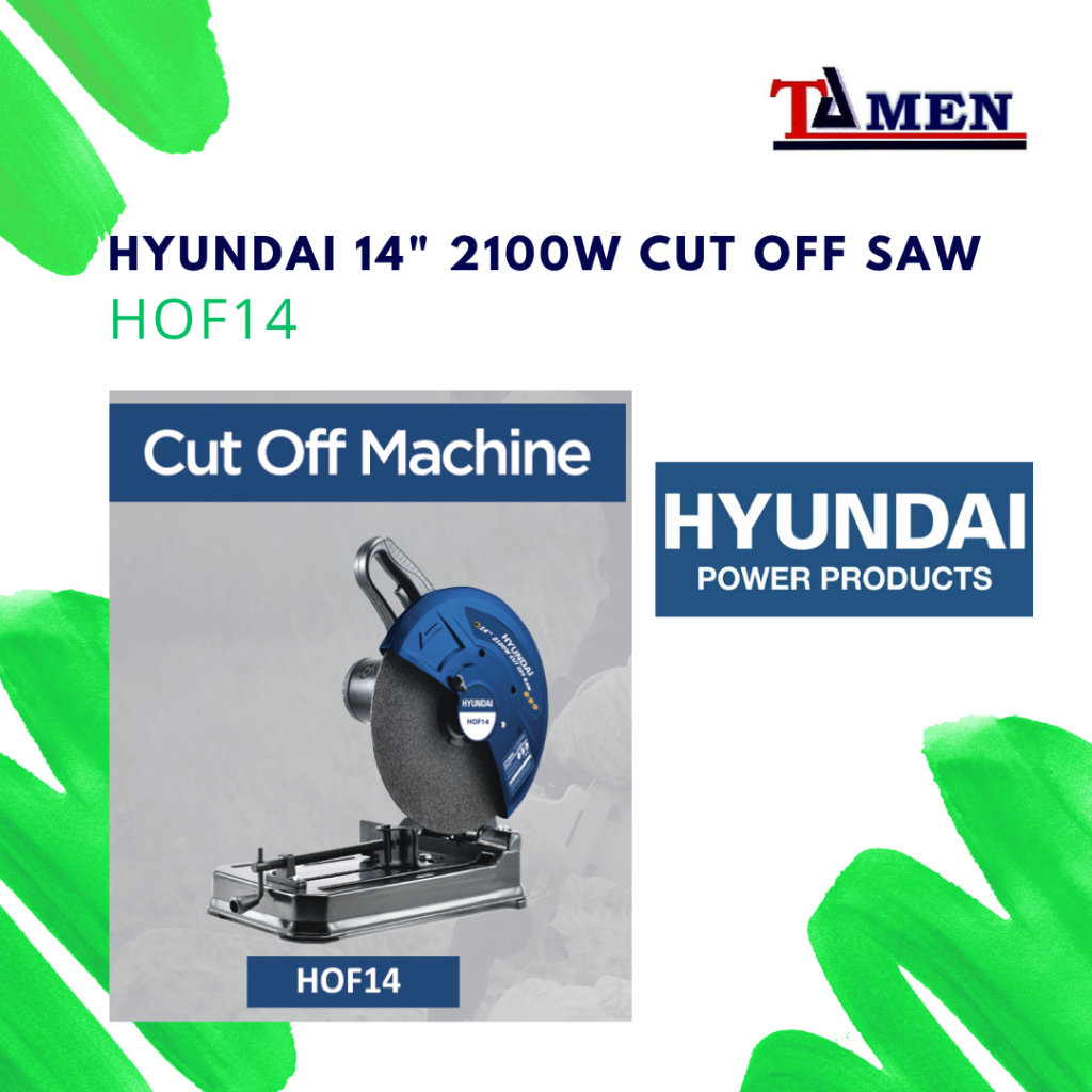 HYUNDAI 14" 2100W CUT OFF SAW Mesin Potong Kayu 355MM/14" Heavy Duty ...