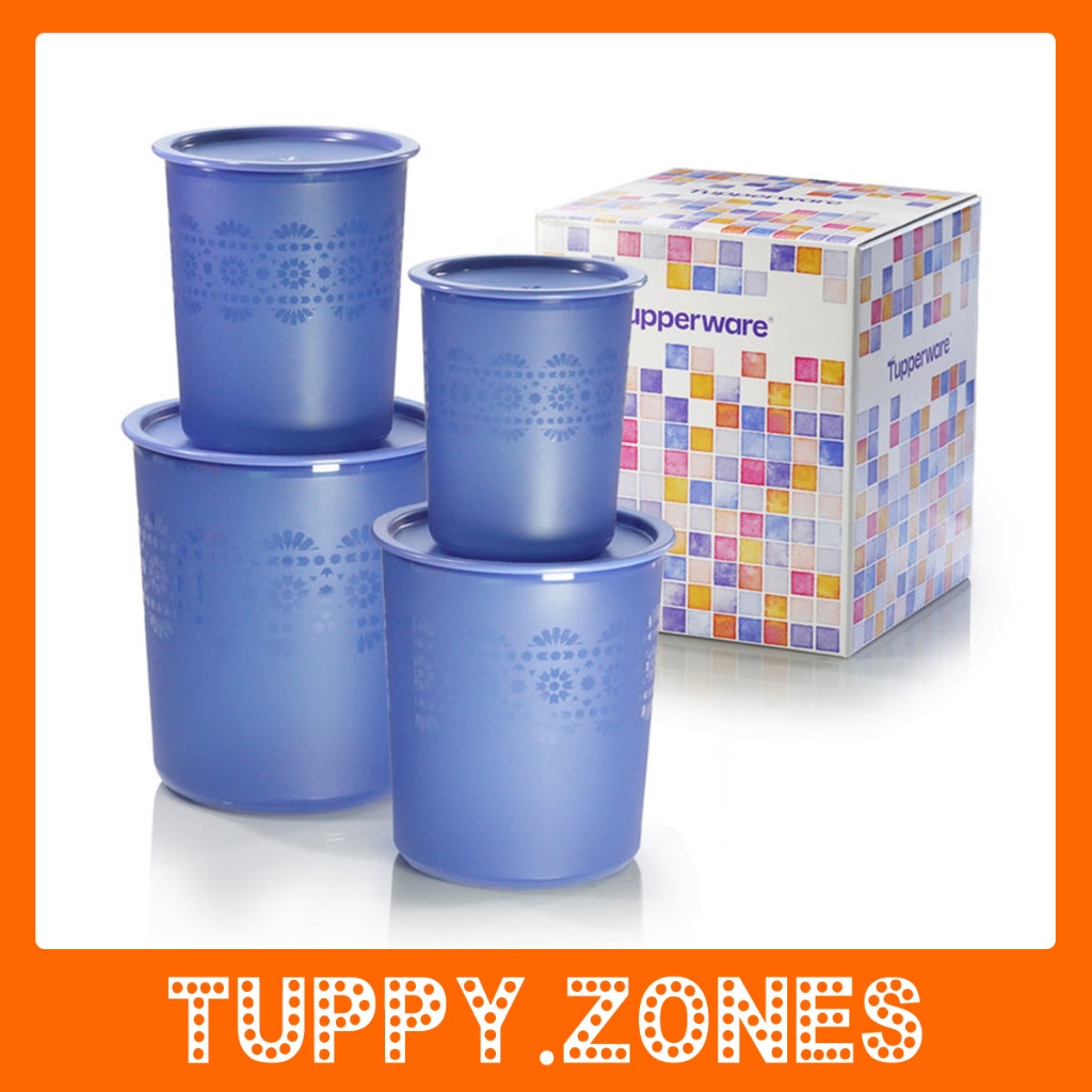 Tupperware Mosaic One Touch Canister Set | Shopee Malaysia