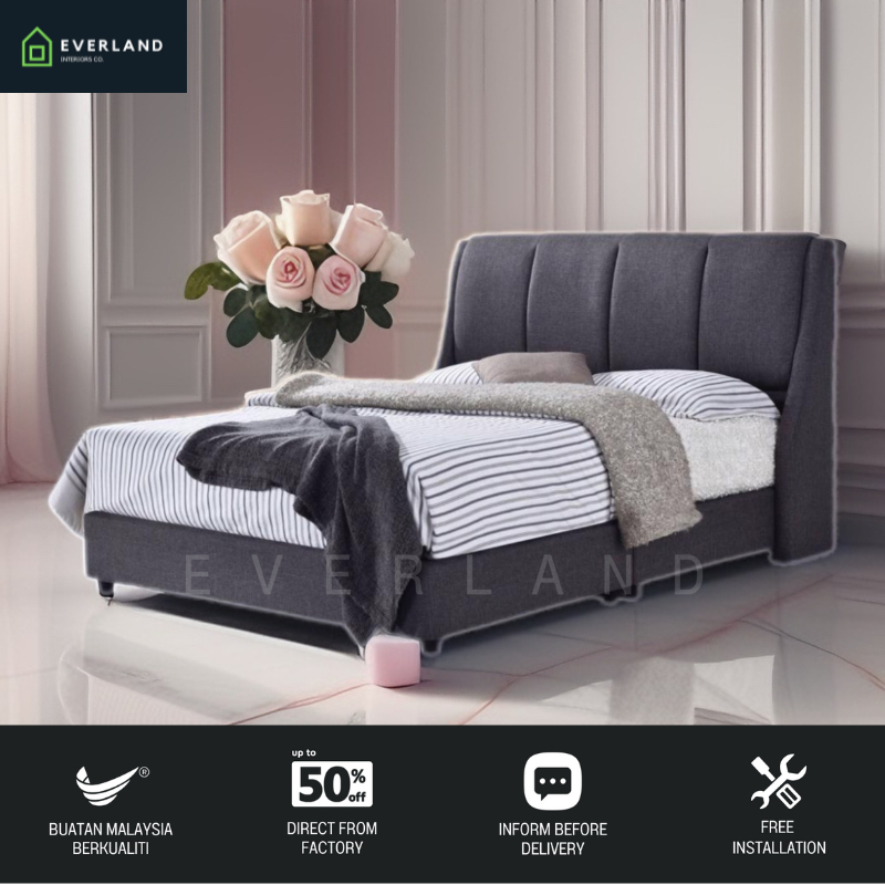Katil Chesterfield Bed Frame Europe Style Button Diamond Single Bed ...