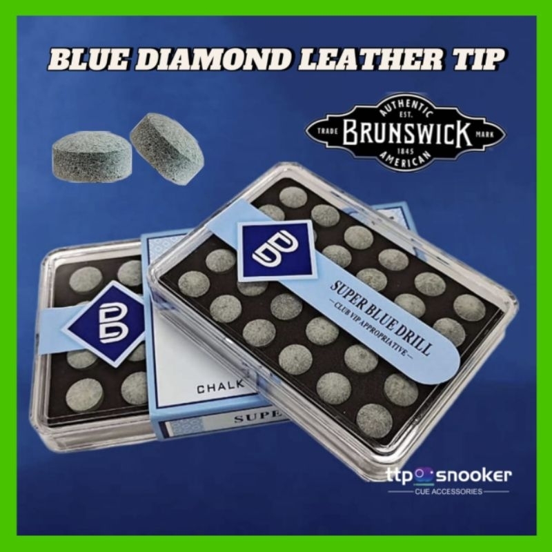 Imported super blue diamond premium buffalo leather cue tips (11mm ...