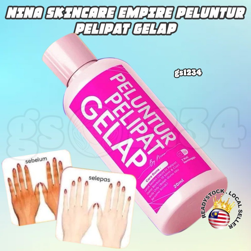 NINA SKINCARE EMPIRE PELUNTUR PELIPAT GELAP DAKI | Shopee Malaysia