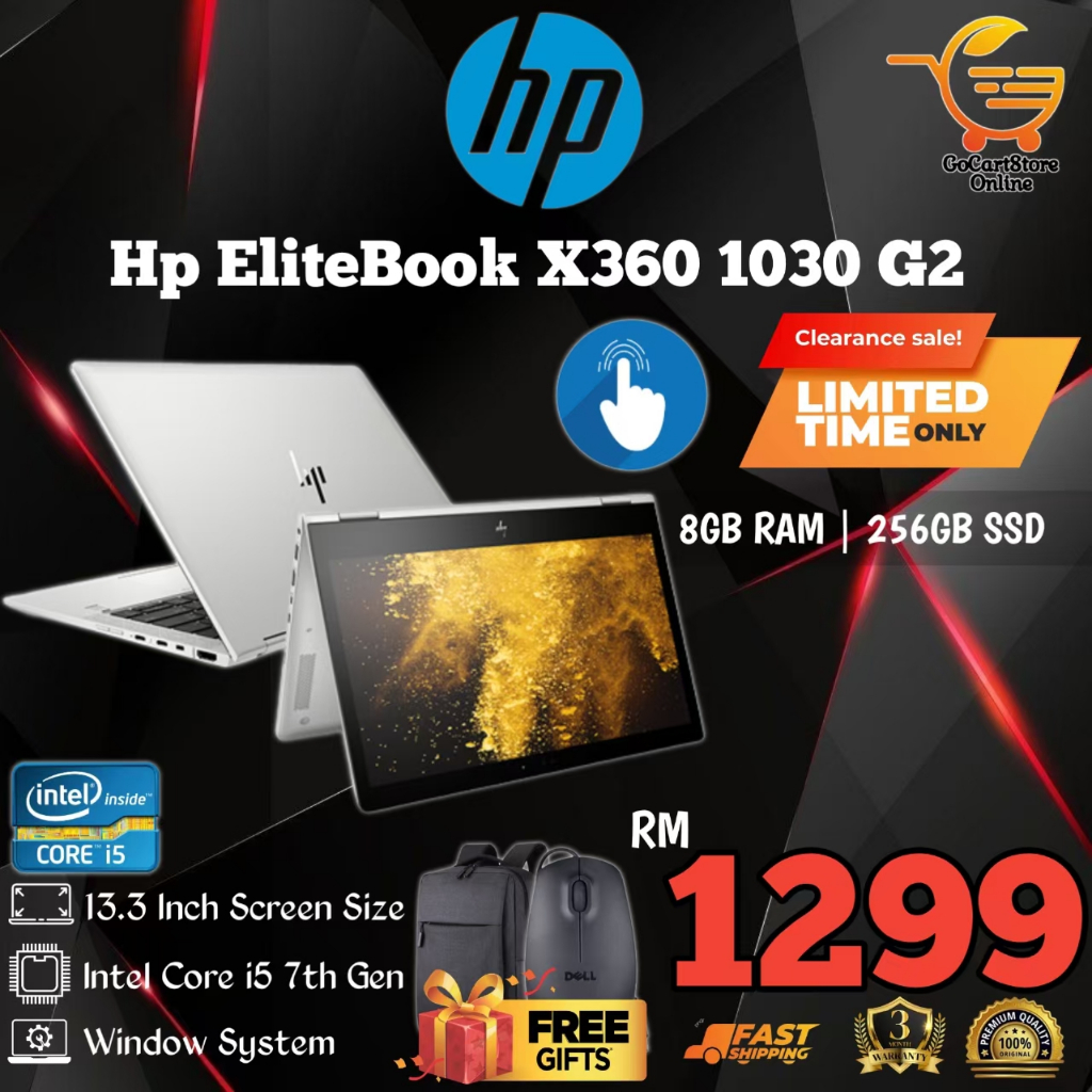 Hp EliteBook X360 1030 G2 INTEL I5 7th GEN / 8GB RAM / 256GB SSD ...