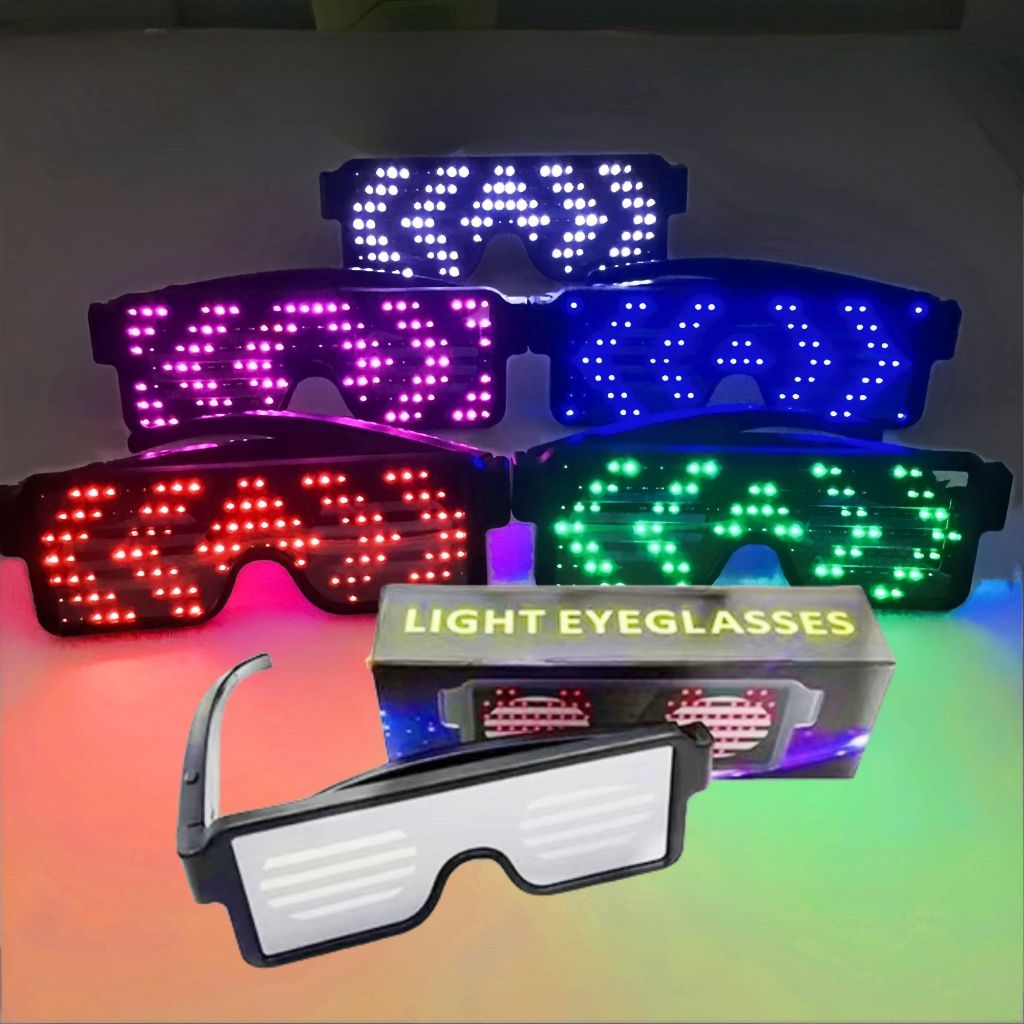 LED Light Glasses Multi-Color Cermin Mata LED Glasses Spec Mata Lampu ...