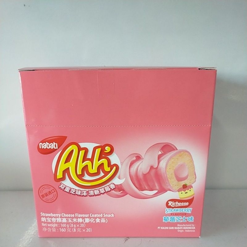 Nabati Ahh' Strawberry Cheese Flavour Coated Snack -160g(8g x20pcs) | Shopee Malaysia