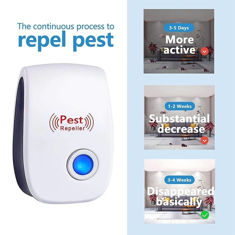 Ultrasonic Repellent Mosquito Pest Reject Control Rat Cockroach ...