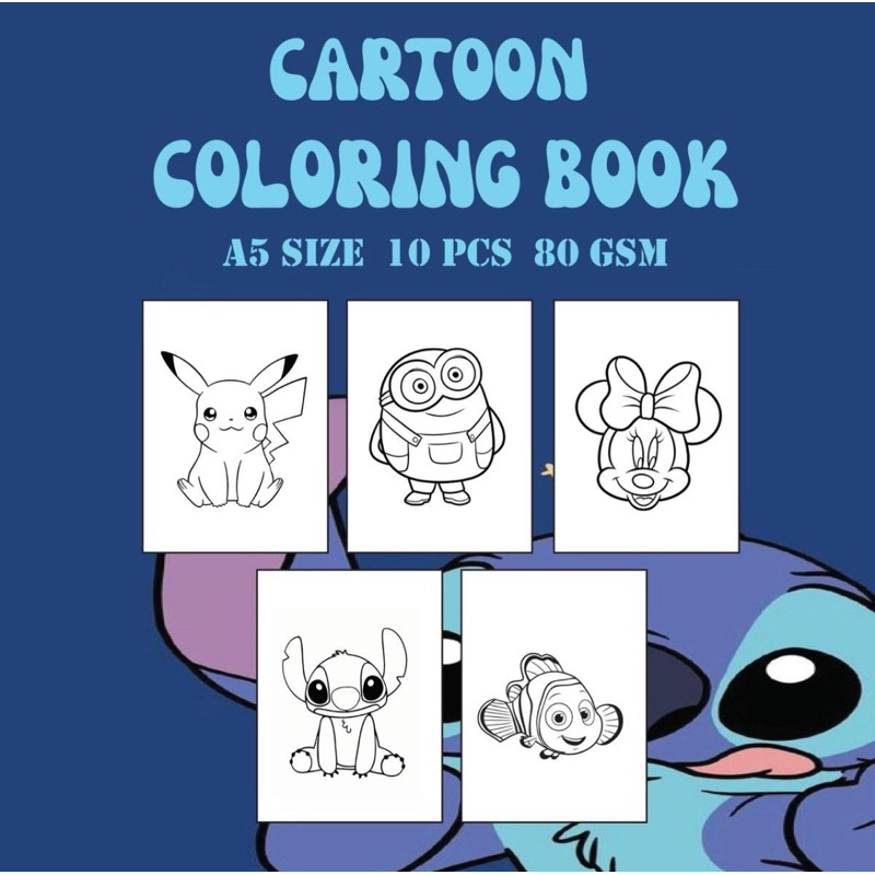 Cartoon colouring pages | kertas mewarna | Shopee Malaysia