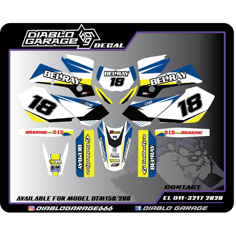 Decal sticker Demak Dtm 150 & 200 🚀 | Shopee Malaysia