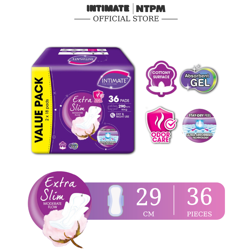 Intimate Extra Slim Day & Night Wing 290mm (36's) | Shopee Malaysia