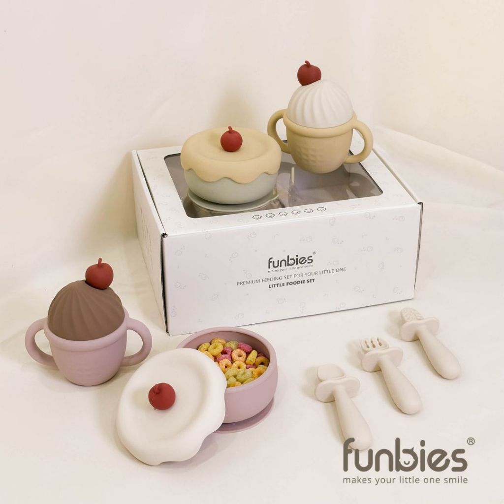 Funbies Little Foodie Baby Utensils Set - Cherry Series | Shopee Malaysia