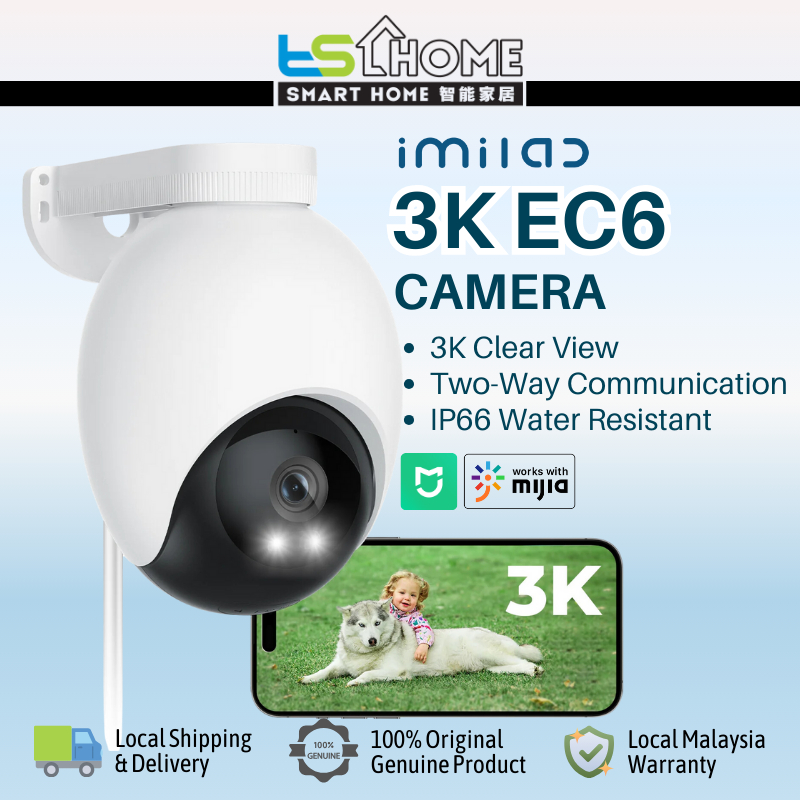 Xiaomi App | IMILAB EC6 3K WiFi 6 Plug-in Spotlight Outdoor Camera | IP66 Weatherproof | Shopee ...