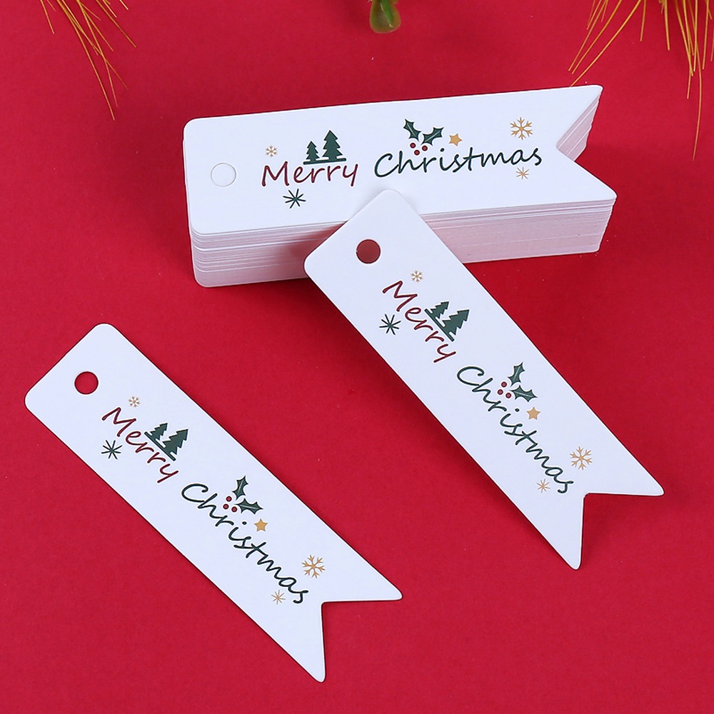 10 pcs Christmas Label Tag Gift Tags Rectangle xmas Label ...