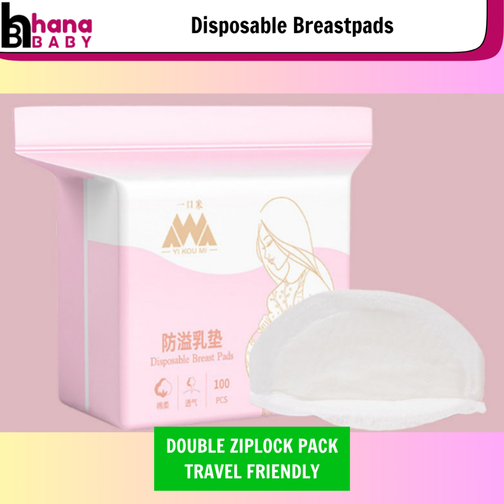 100PCS Disposable Breast Pad Thin&Light Anti-Leak Nursing Pad for Breastfeeding Moms 150ml ...