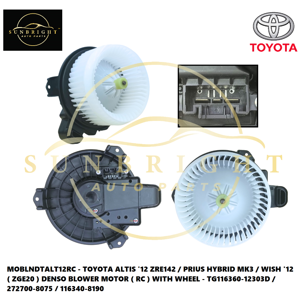 TOYOTA ALTIS '12 ZRE142 / PRIUS HYBRID MK3 / WISH '12 ( ZGE20 ) DENSO ...