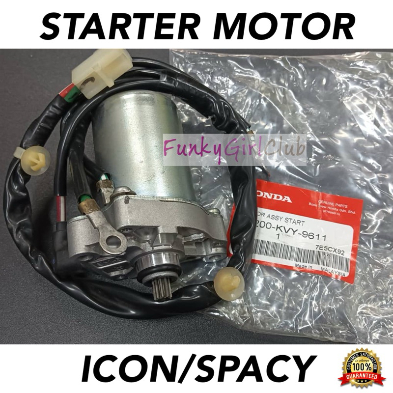 ORIGINAL HONDA ICON CLICK SPACY KVY STARTER MOTOR ASSY STARTING STATER ...