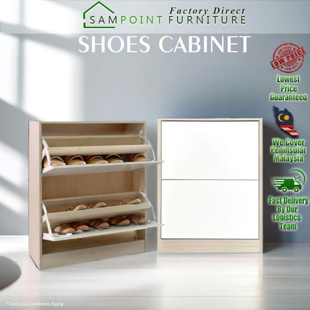 🔥PROMOSI KAW KAW🔥 2 Tingkat Rak Kasut | 3 Tingkat Almari Kasut | 4 Door ...