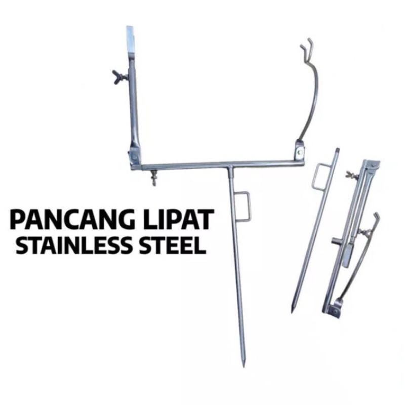 PANCANG PANCING STAINLESS STEEL / FISHING ROD JORAN PANCING / ROD STAND ...