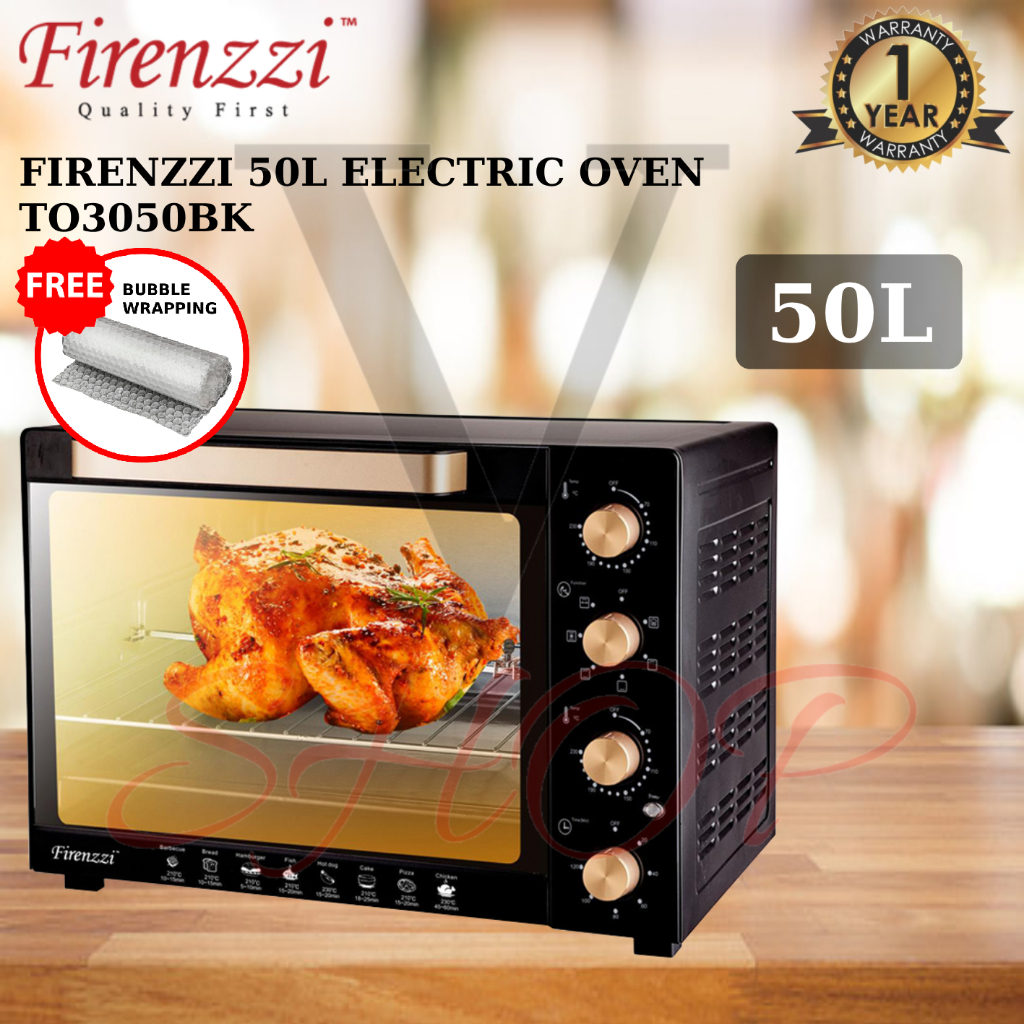 [FREE BUBBLE WRAP]FIRENZZI 50L ELECTRIC OVEN WITH ROTISSERIE FUNCTION ...